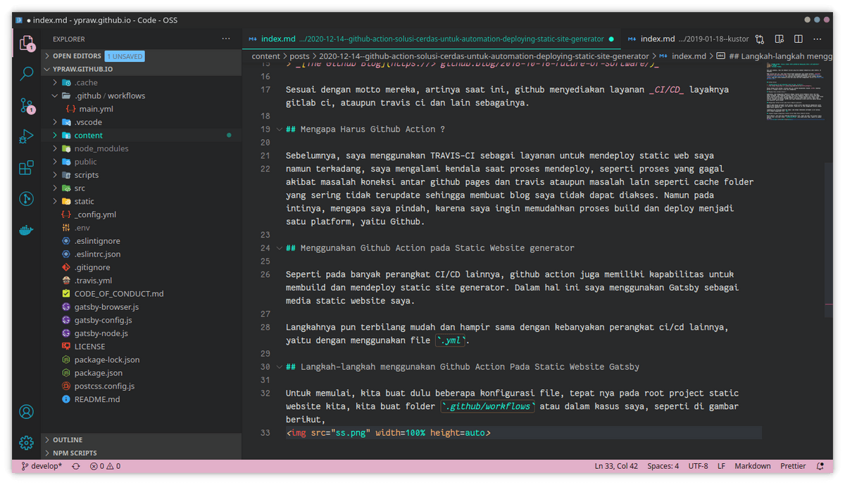 Github Action : Solusi cerdas untuk automation deploying static site generator - personal blog ...